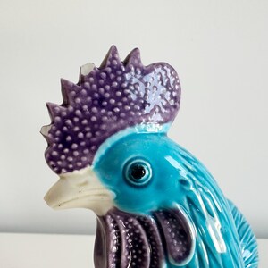 Chinese Turquoise Blue Porcelain Rooster Figurine Ceramic Vintage - Etsy