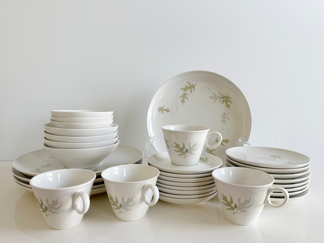 Mid Century Whirl-a-gig Autumn Leaves Franciscan Whitestone Ware Japan ...