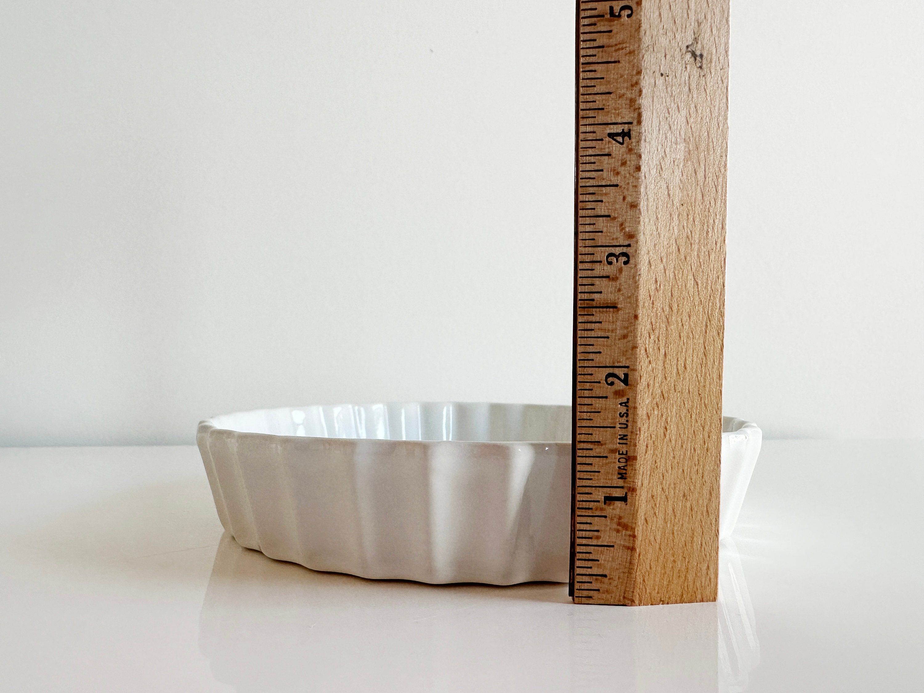 Pozzani White Fluted Tart Pans Porcelain Ceramic Nesting Set of 2 ...
