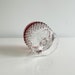 Diamond Point Ruby Red Flashed Creamer & Open Sugar by Indiana Glass ...