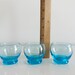 Turquoise Liquor Decanter Glass Bottle With 3 Glasses Grappa ...