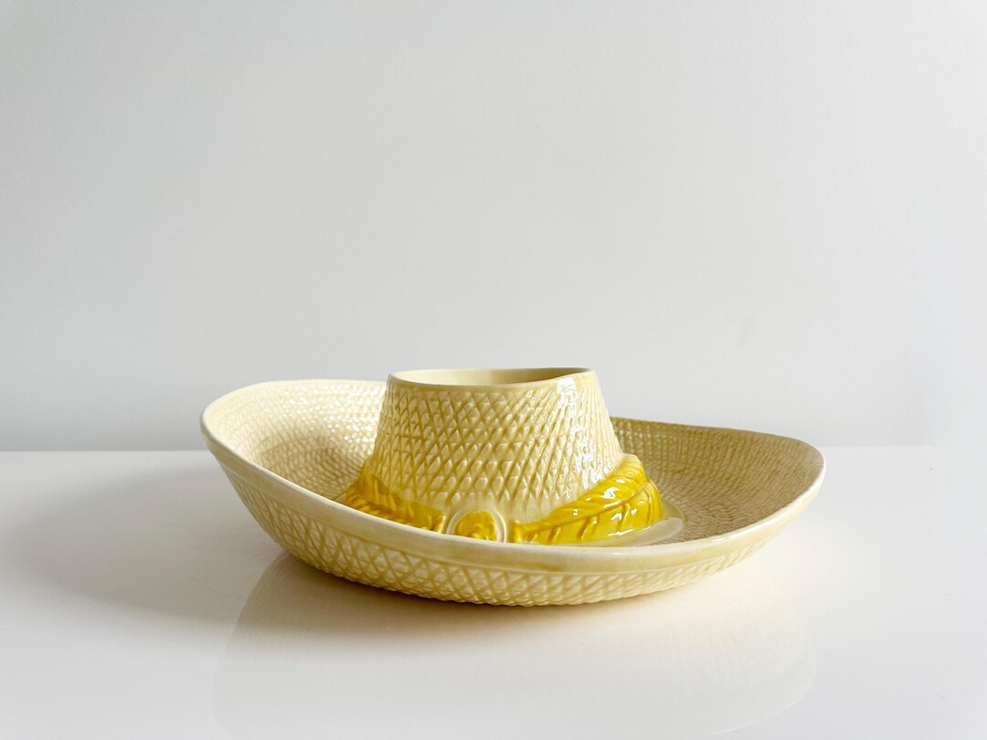 Vintage Sombrero Chip and Dip Serving Dishes: Treasure Craft USA 1960s ...