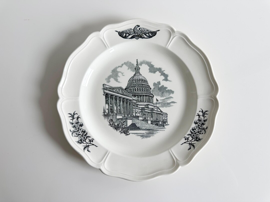 Wedgwood Washington DC Souvenir Plate: the Federal City Capitol View 2/ ...