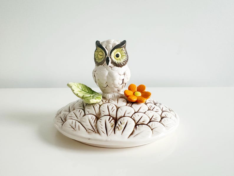Vintage Owl Cookie Jar With Winking Owl Lid Retro Ceramic Japan 970s - Etsy