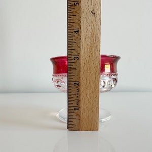 Ruby Crown Colony Red Flashed 3-part Mold Pressed Glass Sherbet Dessert ...