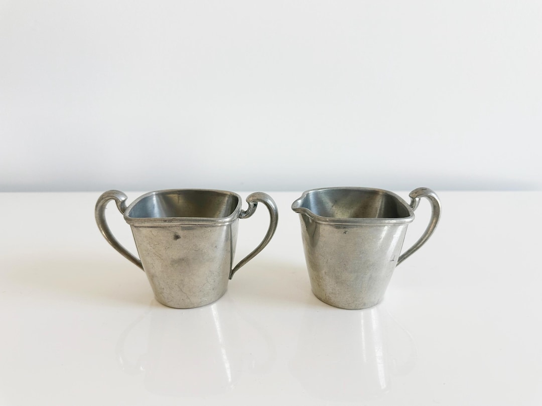 Pilgrim Solid Pewter Sugar & Creamer #2104 USA Vintage - Etsy