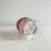 Diamond Point Ruby Red Flashed Creamer & Open Sugar by Indiana Glass ...