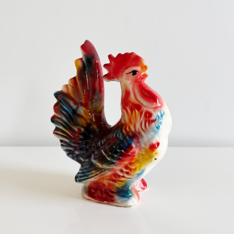 Ceramic Chicken Figurine - Etsy