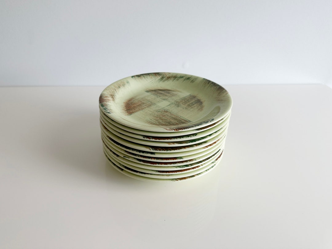 Vernonware Raffia 6" Bread & Butter Plates Set of 12 by Vernon Kilns ...