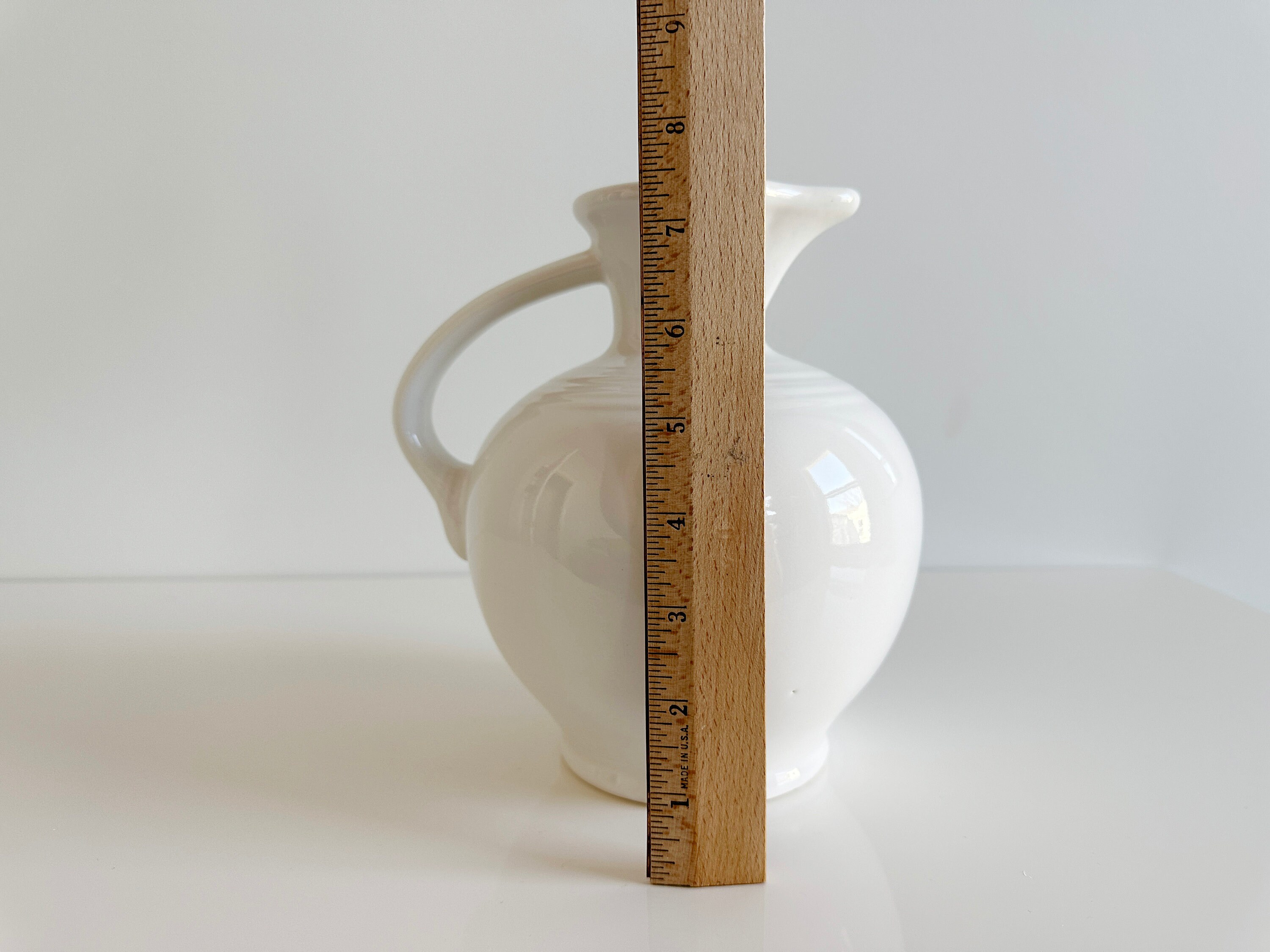 White Fiesta Ceramic Pitcher Carafe Jug by Homer Laughlin USA - Etsy