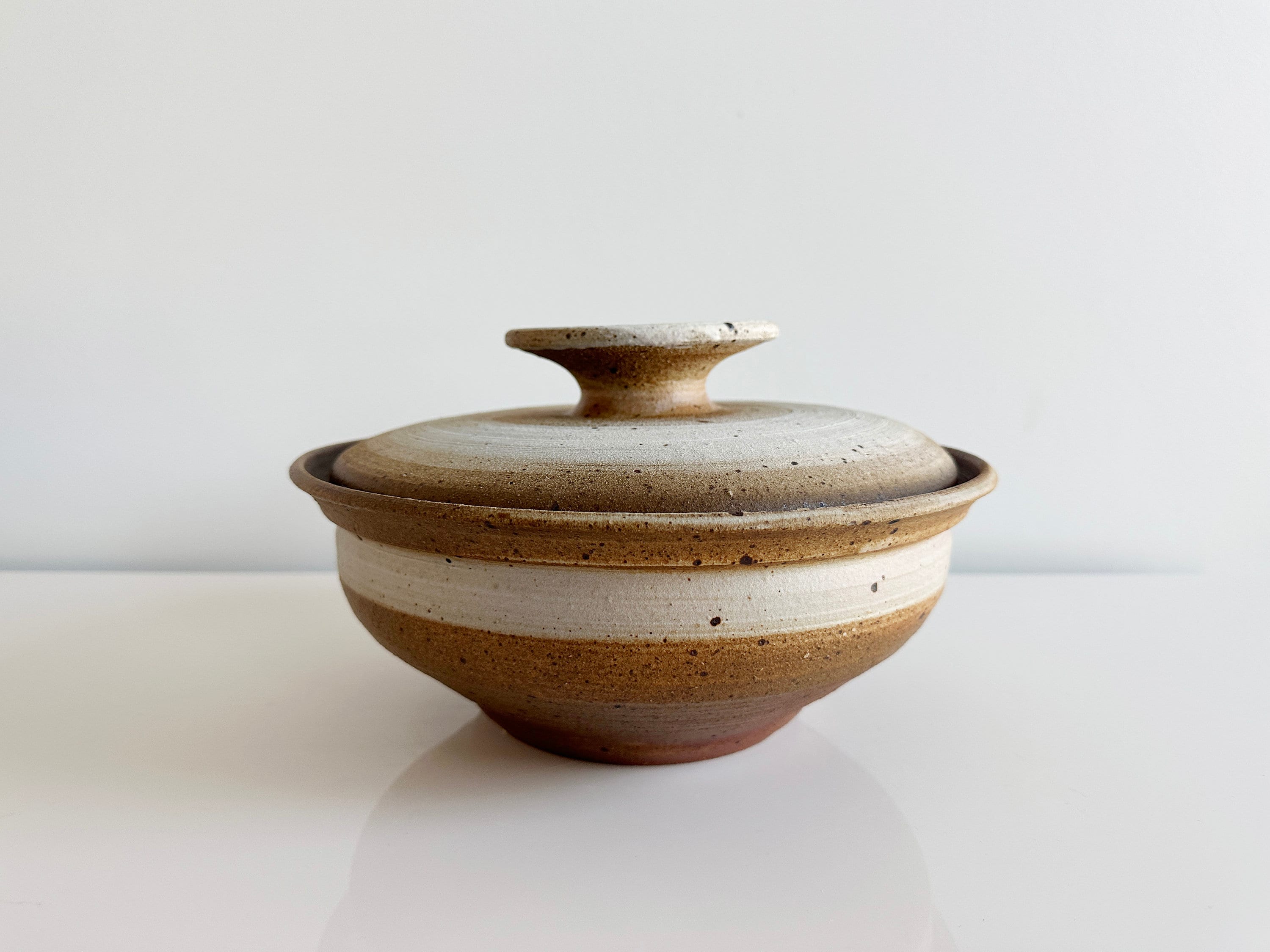 Stephen Fabrico Signed Studio Pottery Ceramic Centerpiece Bowl & Lid ...
