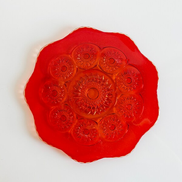 Red Depression Glass - Etsy