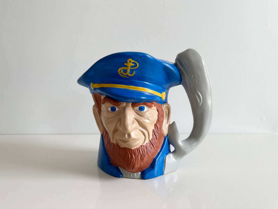Captain Ahab Moby Dick Nautical Mug Planter Ceramic Mold Vintage - Etsy