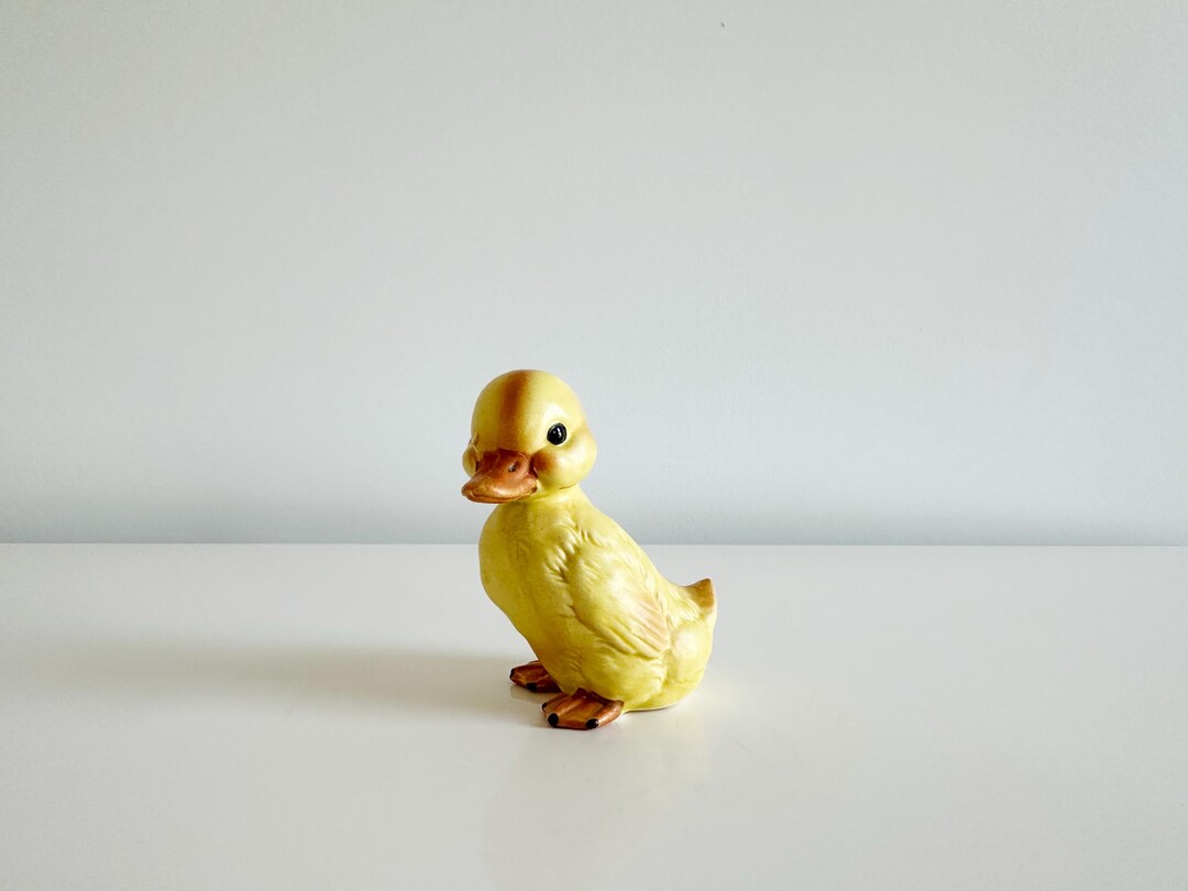 Lefton Yellow Duck Porcelain Bisque Figurine Vintage 1950s - Etsy