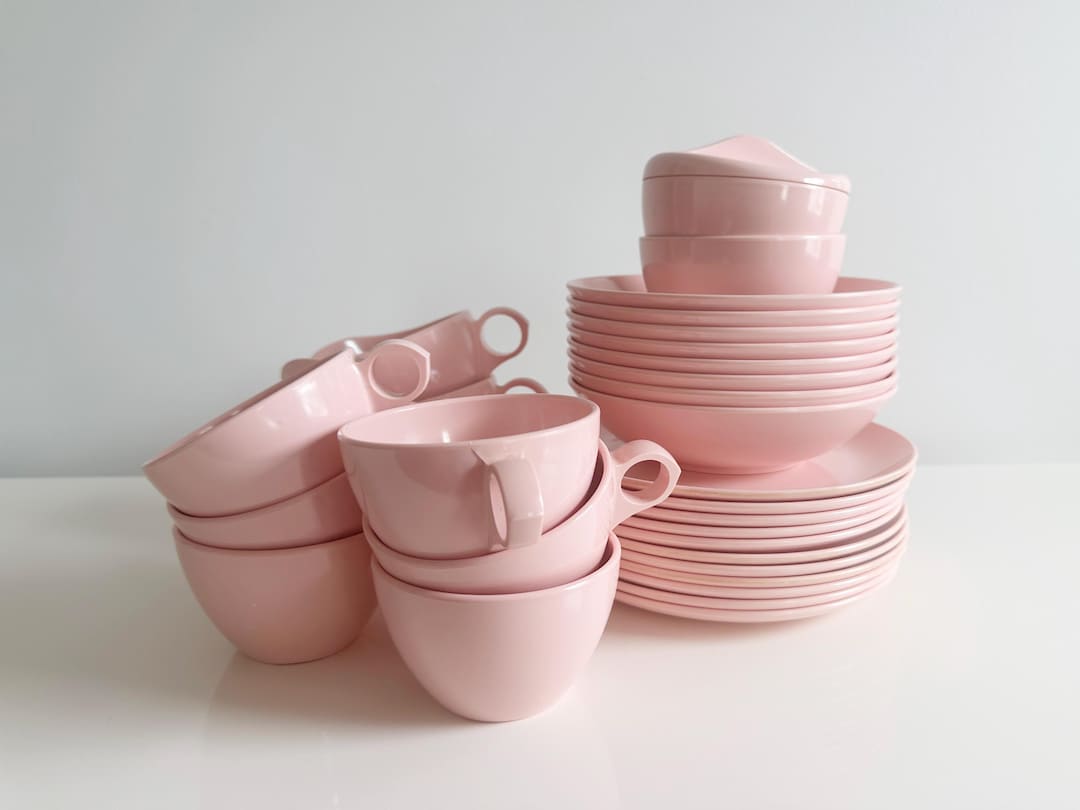 Windsor Melmac Pink Melamine Dinnerware: Coffee Cups, Bowls, Plates ...