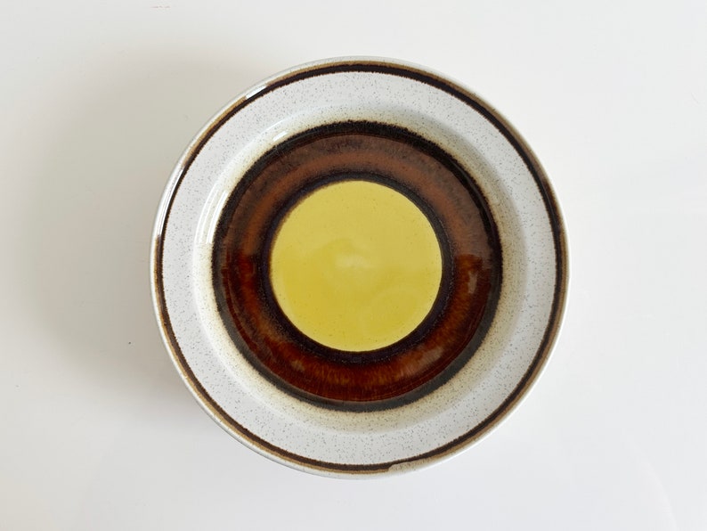 Set of 4 Lemon Mist Haniwa Stone Salad Plates Retro Dinnerware Mid ...