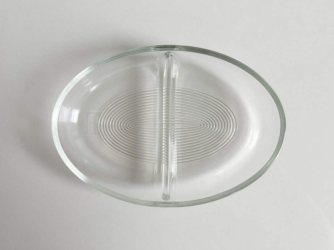 Glasbake Divided Glass Dish Relish Bowl USA Vintage 1950s - Etsy