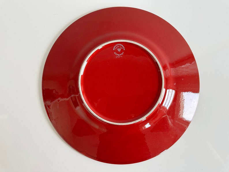 Cherry Red Round Serving Platter Charger by Waechtersbach Ceramic Fun ...