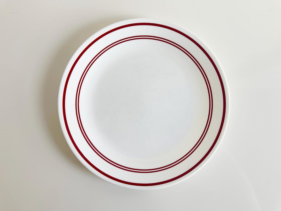 Classic Cafe Red Stripe Corelle Dinnerware Plates & Bowls Mixed Lot by ...