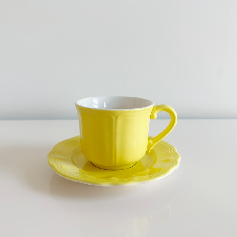 Yellow Tea Cup - Etsy