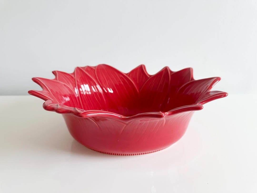 Appolia French Ceramic Red Sunflower Stoneware Bowl Baking Casserole ...