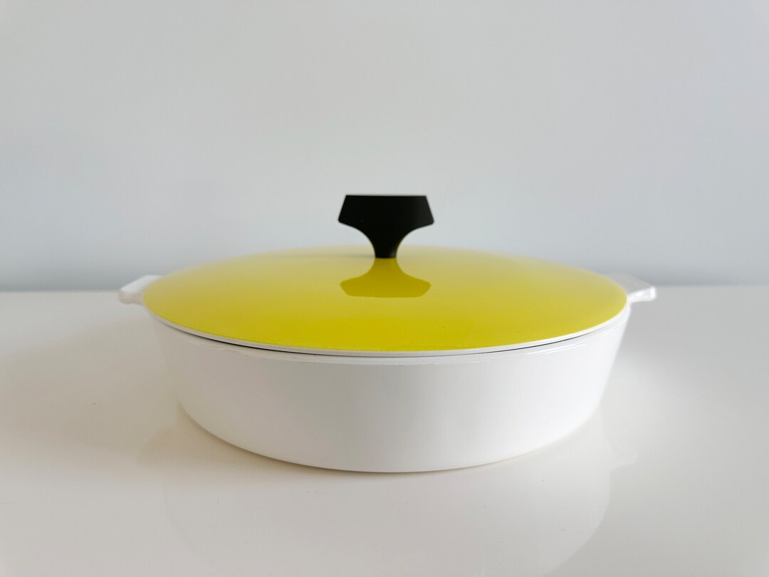 Corning Ware Buffet Servers and Skillets White & Yellow USA Vintage ...