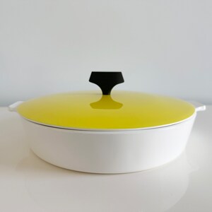 Corning Ware Buffet Servers and Skillets White & Yellow USA Vintage ...