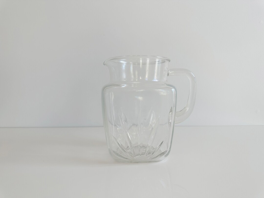 Vintage Clear Glass Retro Juice Pitchers Federal Glass Vintage USA 1950s Multiple Sizes ...