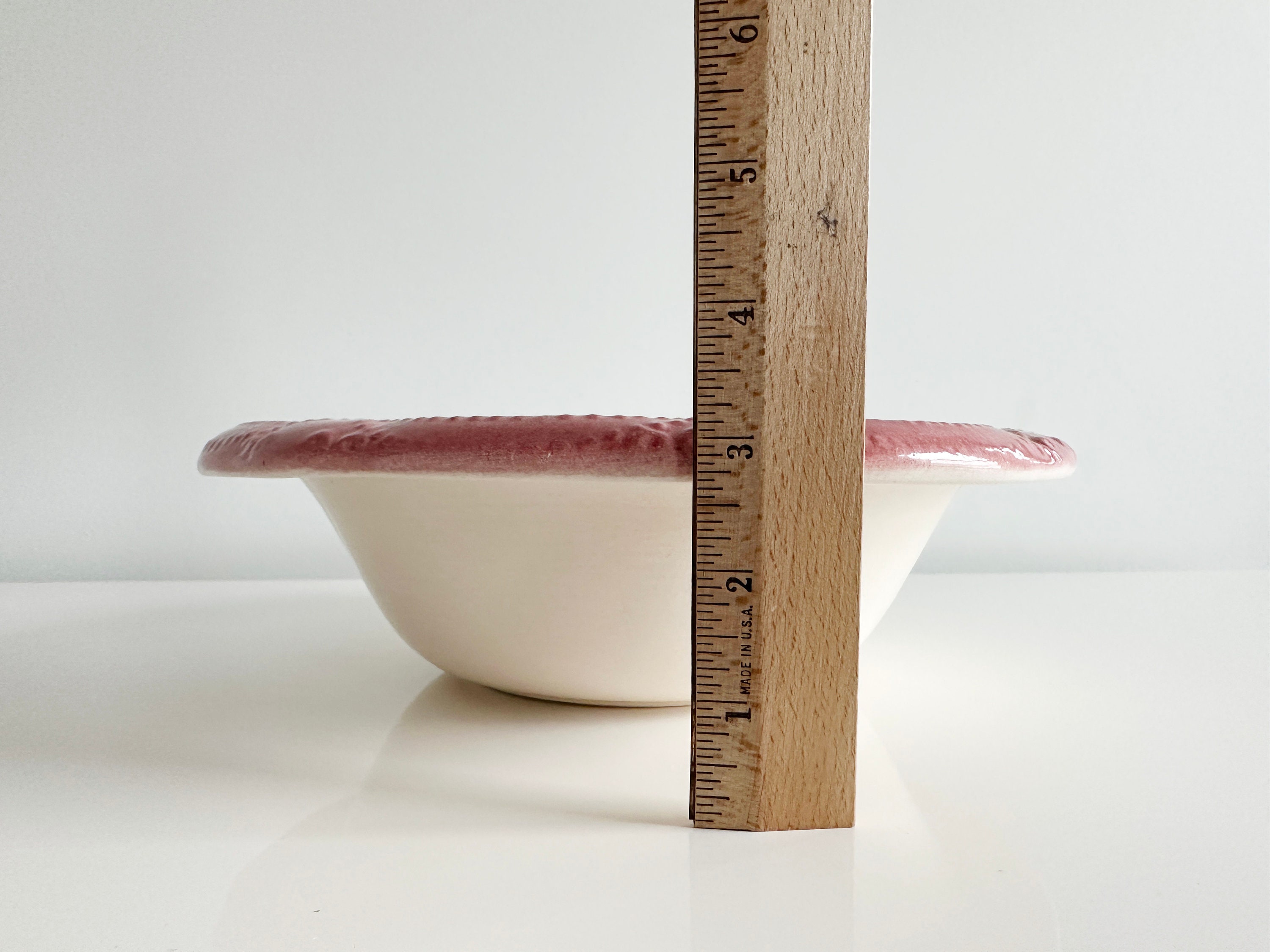 Victorian-style Ironstone Wash Basin Pink & Ivory Bowl Vintage - Etsy