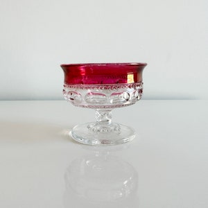 Ruby Crown Colony Red Flashed 3-part Mold Pressed Glass Sherbet Dessert ...
