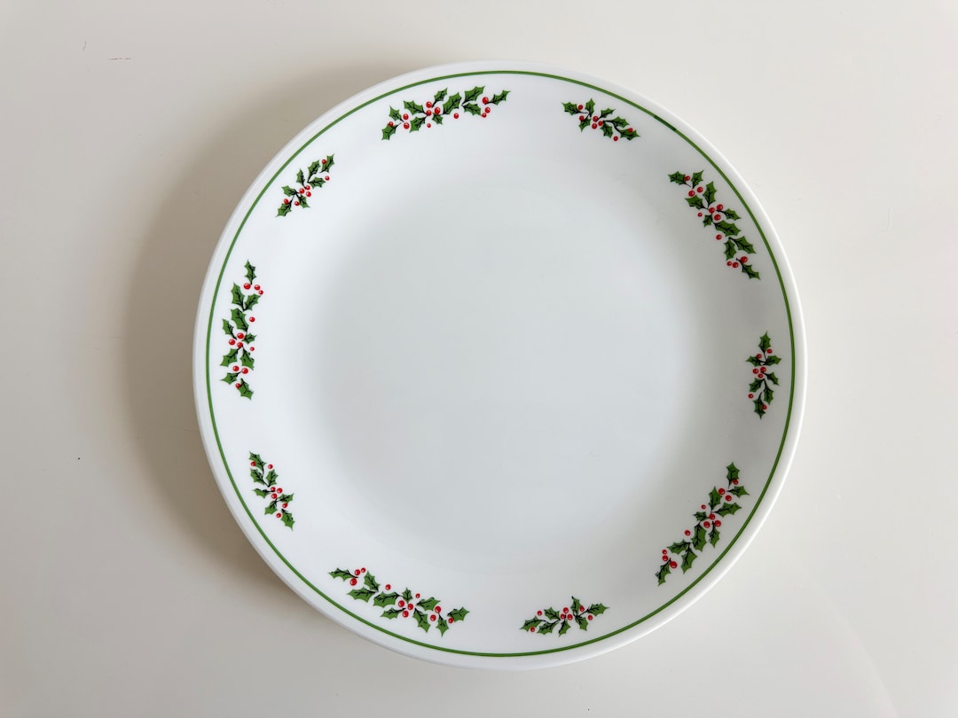 Holly Days Black Vein Christmas Corelle Dinnerware Mixed Lot Plates ...