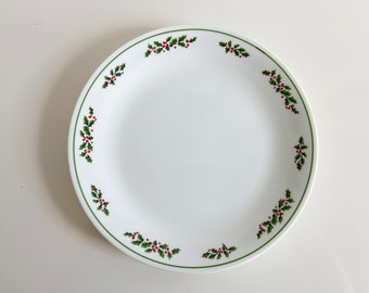 Vintage Corelle Holly Days Christmas Dinnerware: 17 Piece Set for 4 ...