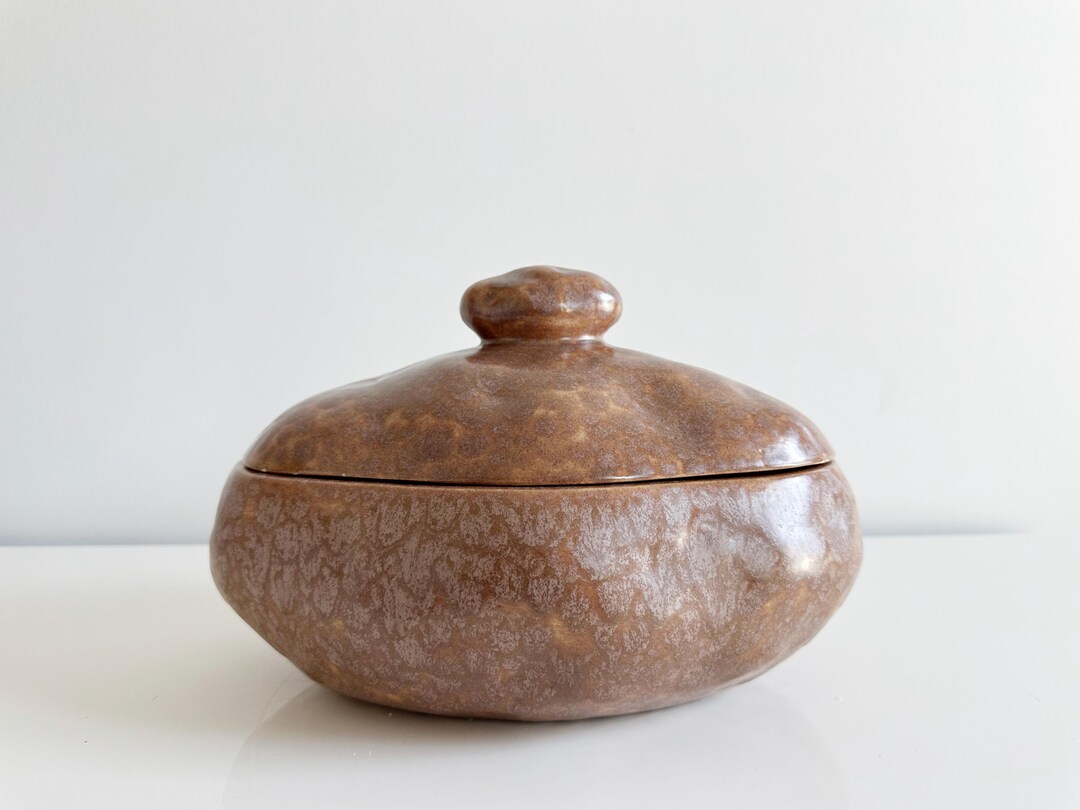 Potato Shaped Ceramic Serving Dish & Lid Atlantic Mold USA Vintage - Etsy