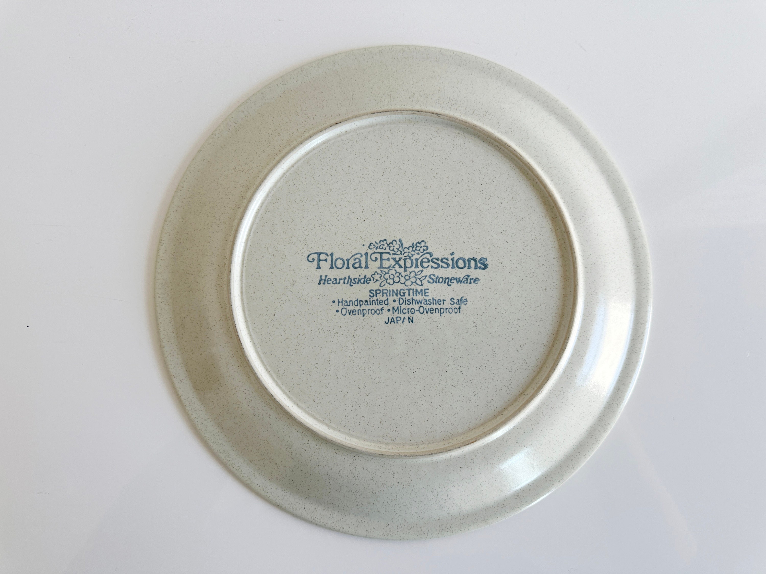 Hearthside Springtime Dinner Plates Floral Expressions Brown Rim ...