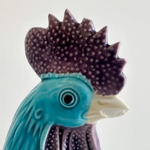 Chinese Turquoise Blue Porcelain Rooster Figurine Ceramic Vintage - Etsy
