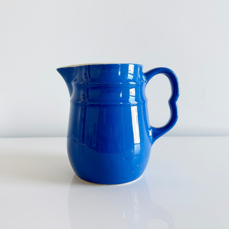 Blue Ceramic Pitcher - Etsy