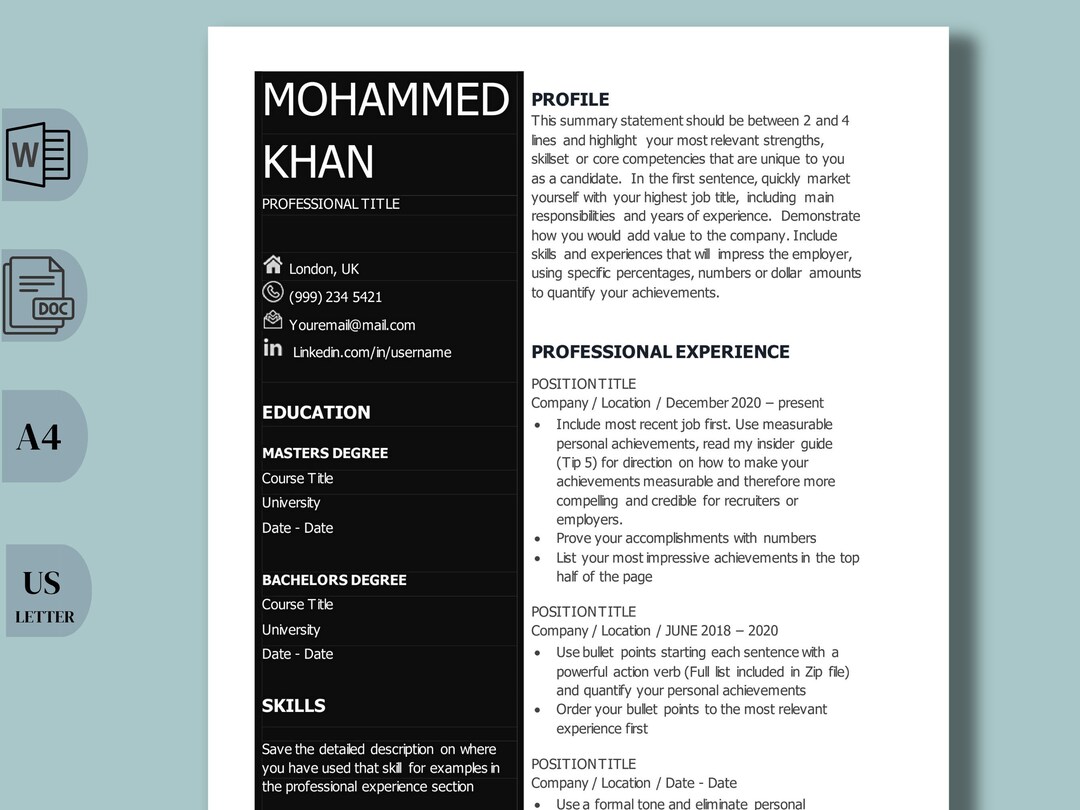 Creative Job Application, Resume Template Google Docs, Digital CV Uk ...
