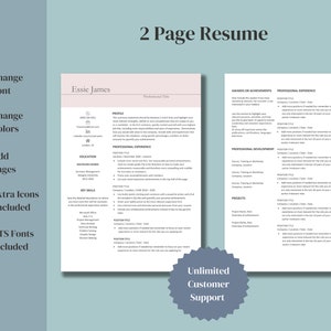 Teacher Resume Template Word Resume Template Modern Teaching - Etsy