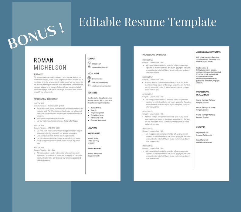 CV and Cover Letter Writing Guide Curriculum Vitae How to - Etsy