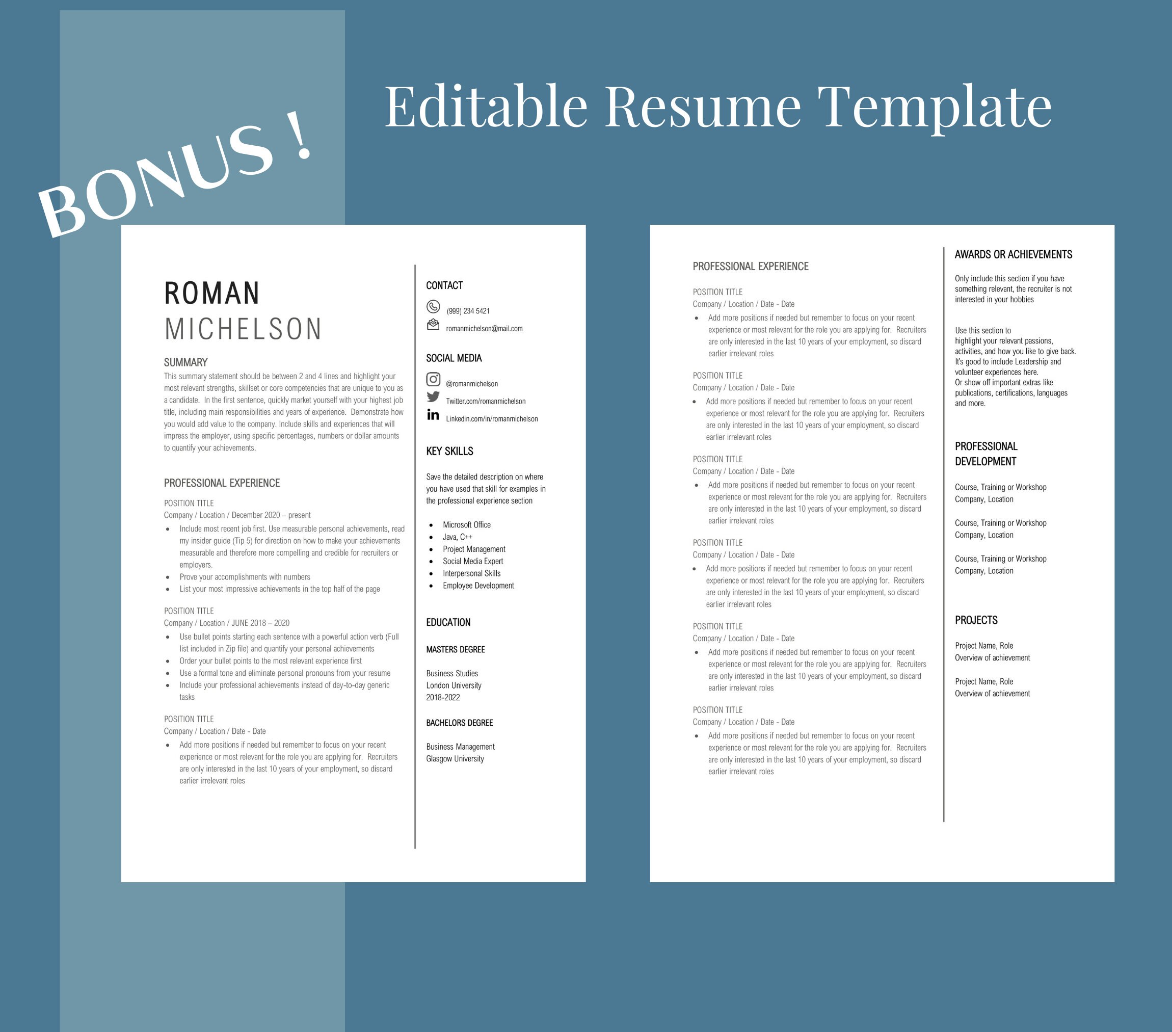 CV and Cover Letter Writing Guide Curriculum Vitae How to - Etsy