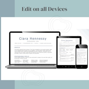 Teacher Resume Template Word ATS Education CV Template Google - Etsy