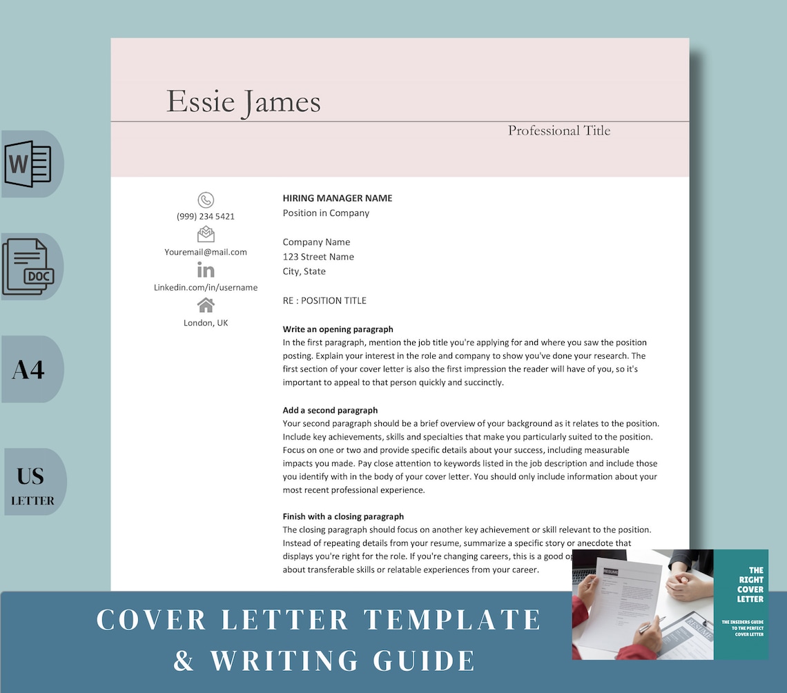 Cover Letter Google Docs, Professional CV Cover Letter Template ...