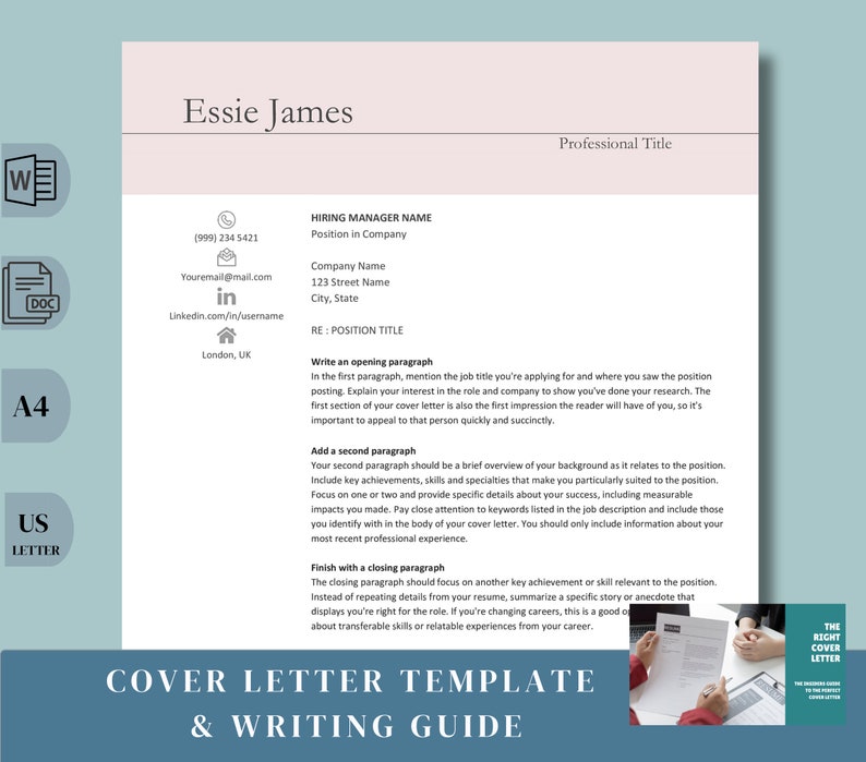 Cover Letter Google Docs, Professional CV Cover Letter Template ...