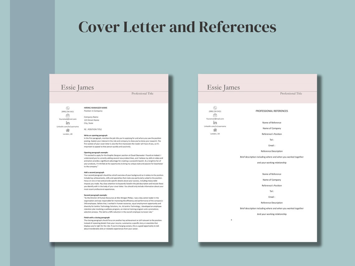 Teacher Resume Template Word Resume Template Modern Teaching - Etsy