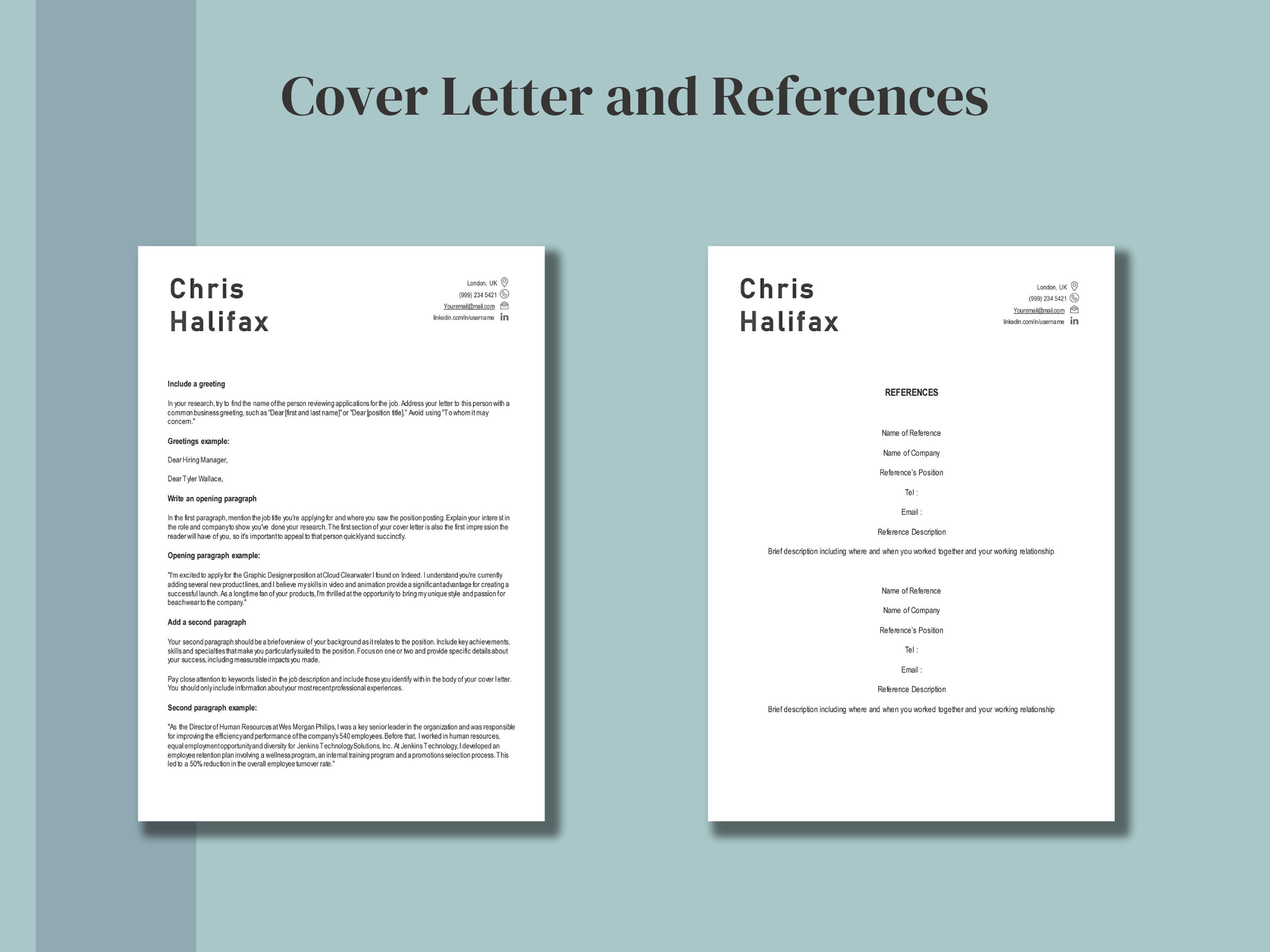 Simple Resume Template Word Resume Template Modern - Etsy