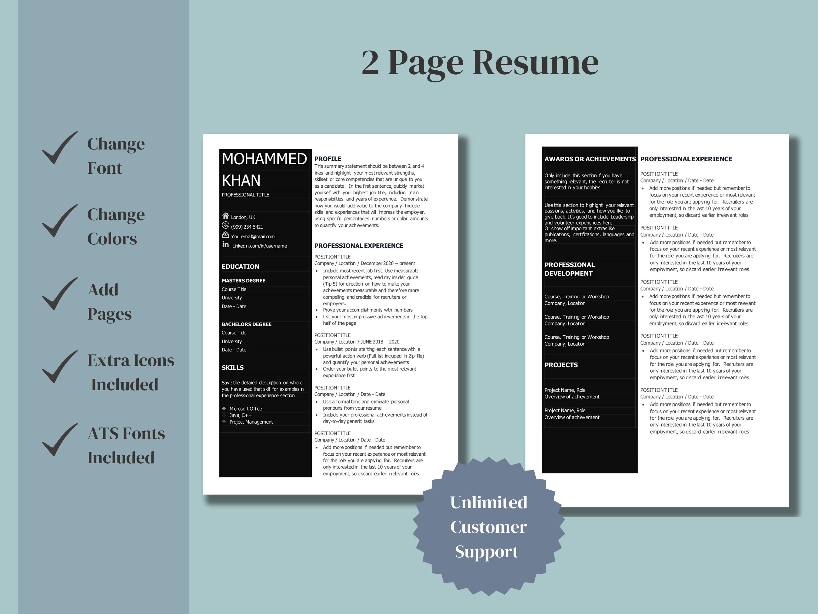 Creative Job Application, Resume Template Google Docs, Digital CV Uk ...