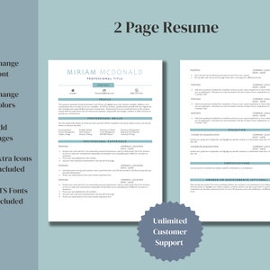 Teacher Resume Template Word ATS Education CV Template Google - Etsy