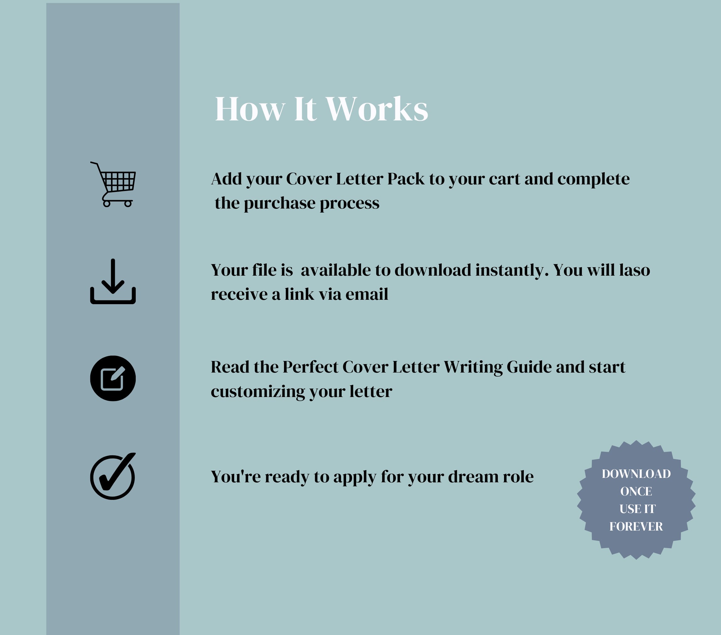 Simple Cover Letter Template for Resume, Google Docs, MS Word, CV Cover ...