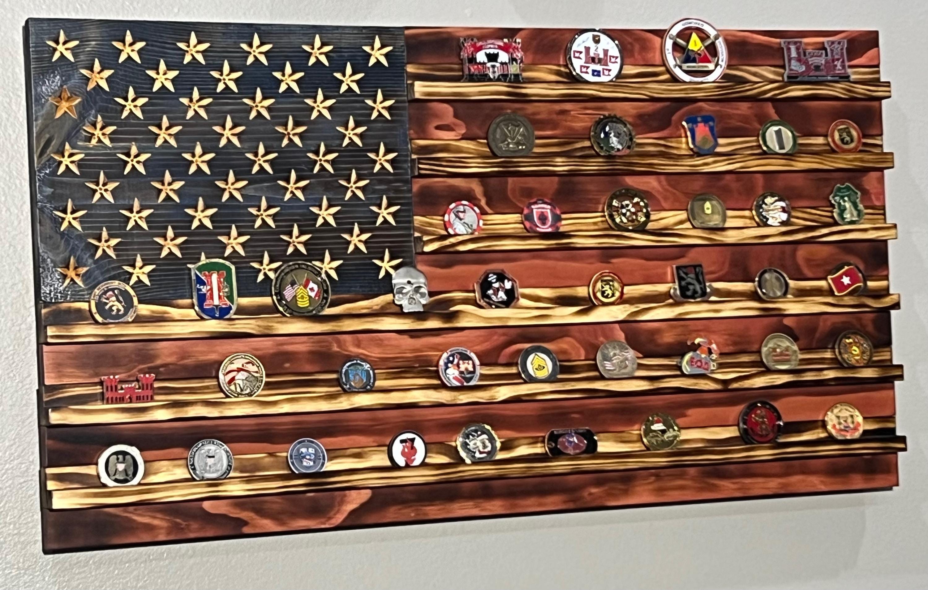 US Flag Challenge Coin Display - Etsy