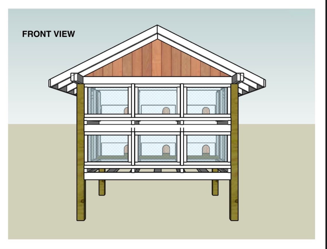 Plans for Backyard Double Decker Rabbit Hutch - Etsy UK
